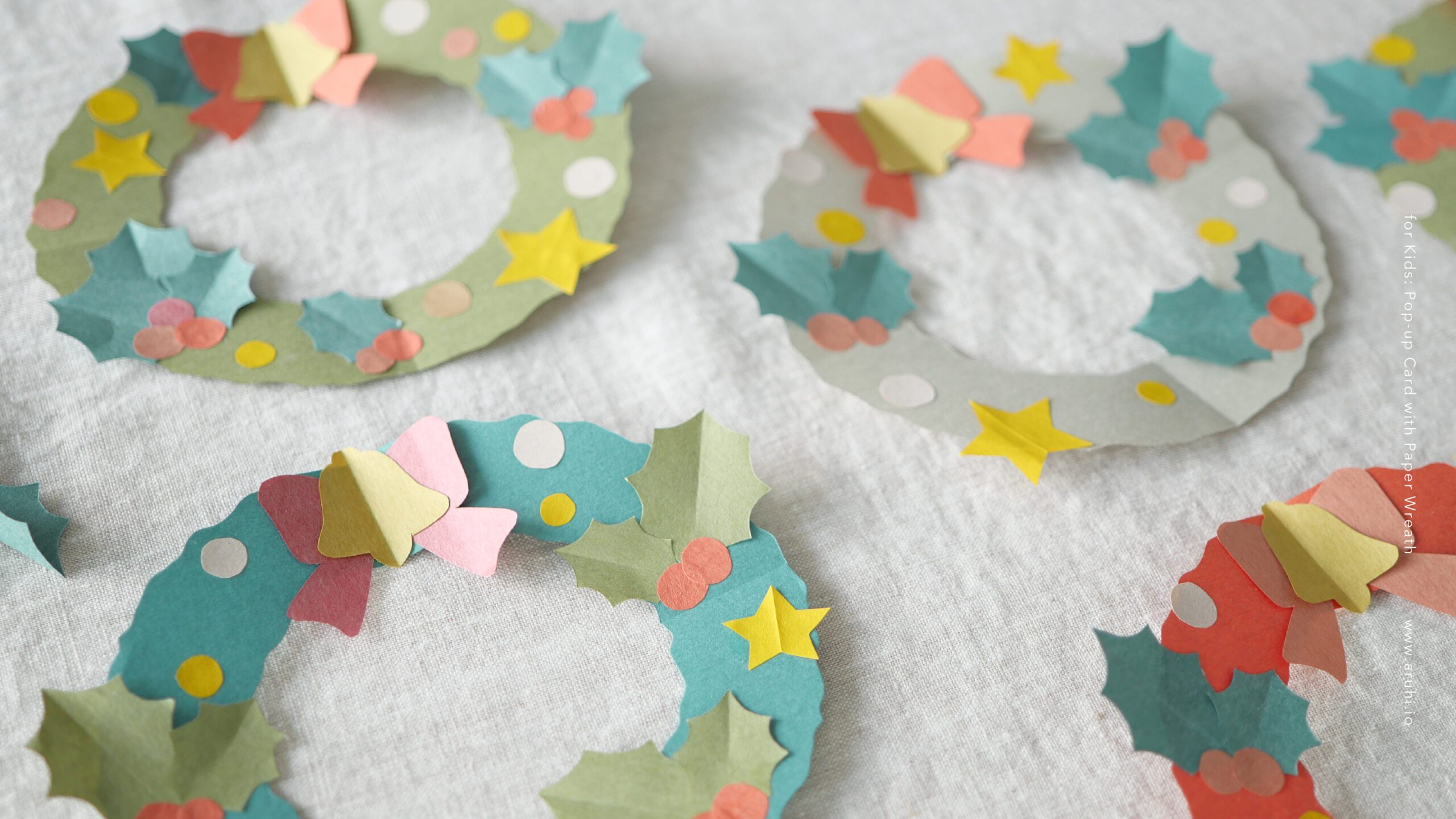 Pop-up Card with Paper Wreath Pt.2 - Aruhi