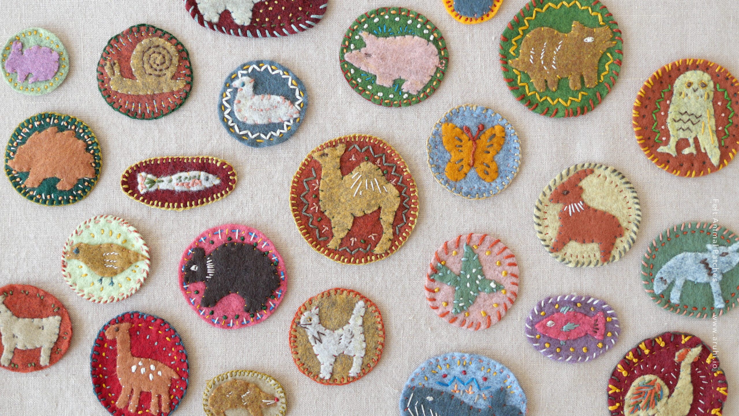 Felt Animal Patches - Aruhi